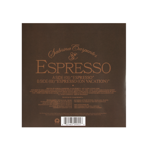 espresso 7" brown vinyl - Sabrina Carpenter Official Store