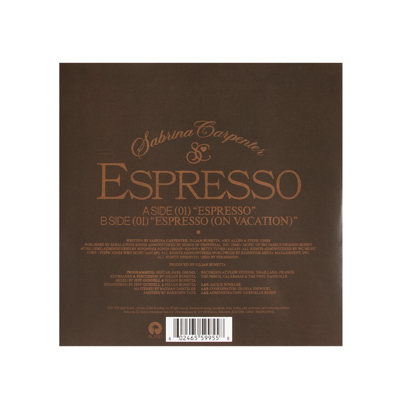 espresso 7" brown vinyl - Sabrina Carpenter Official Store
